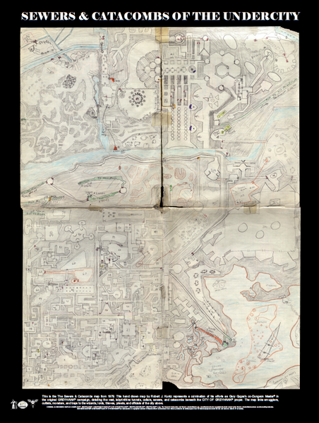 Game Room Poster - The Sewers & Catacombs Map 1979 – TLB Games